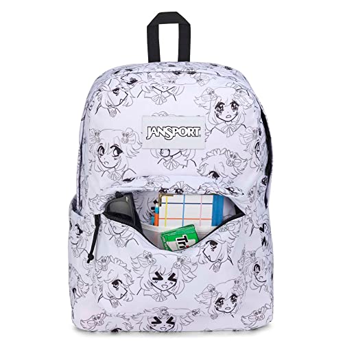 JanSport Superbreak Plus Backpack - Work, Travel, or Laptop Bookbag with Water Bottle Pocket, Manga Mood