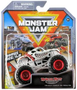 monster jam 2022 spin master 1:64 diecast truck with bonus accessory: ruff crowd monster mutt dalmatian