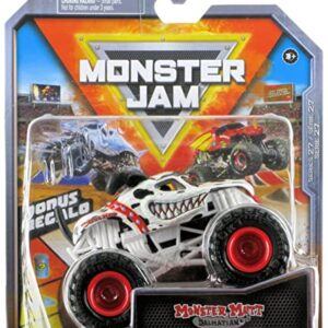 Monster Jam 2022 Spin Master 1:64 Diecast Truck with Bonus Accessory: Ruff Crowd Monster Mutt Dalmatian