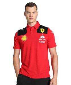 scuderia ferrari - 2023 team polo - men - red - size: xxl