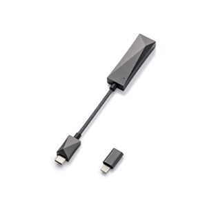 astell&kern ak hc3 hi-fi usb dual dac amplifier cable, dark gray