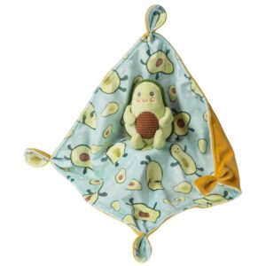 mary meyer sweet soothie lovey security blanket, 10 x 10-inches, avocado