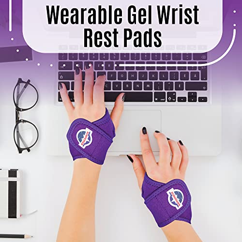 EXPOPROX.Wearable Gel Wrist Rest Pads.Mouse and Keyboard Wrist Support Adjustable Wrist Brace.