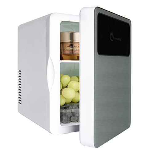 FavorCOOL Mini Fridge 8L, Makeup Skincare Fridge 110V AC/ 12V DC Portable Small Refrigerator Cooler Warmer for Skin Care, Cosmetics, Beverage, Desktop Accessory for Home Office Dorm Travel