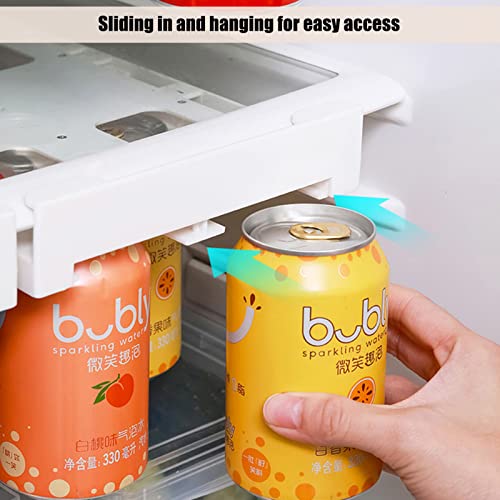 1 Pack Hanging Fridge Soda Can Organizer, Pull-out Drink Can Holder Drawer Organizer, Apply To Soda Can Organizer Rack For Pantry, Freezer, Kitchen For Refrigerator