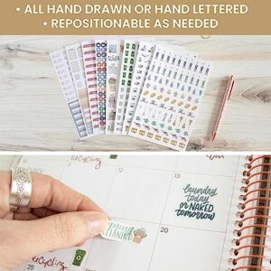 bloom daily planners Household Chores Planner Stickers -Essential Variety Pack for Home Productivity - To-Dos, Errands, Seasonal Tasks - 8 Sheets / 736 Stickers - Illustrated Icons & Quotes for Planning & Organization