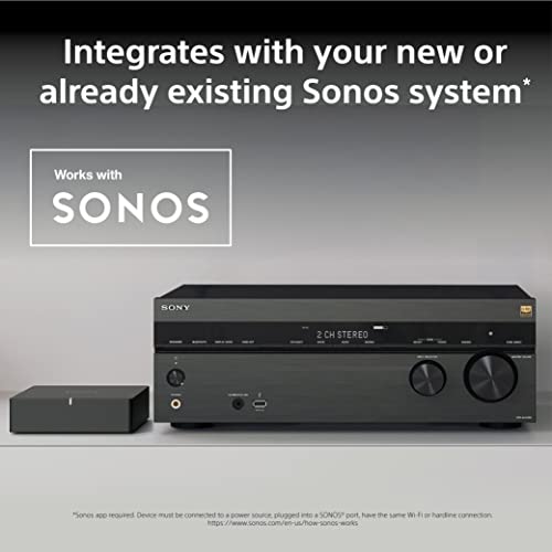 Sony STR-AN1000 7.2 CH Surround Sound Home Theater 8K A/V Receiver: Dolby Atmos, DTS:X, Digital Cinema Auto Calibration IX, Bluetooth, WiFi, Google Chromecast, Spotify connect, Apple AirPlay, HDMI 2.1