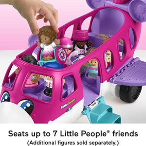 Fisher-Price Little People Barbie Toddler Toy Little Dream Plane with Lights Music & Figures for Pretend Play Ages 18+ Months