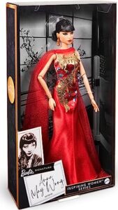 barbie doll, anna may wong for barbie inspiring women collector series, barbie signature, red gown