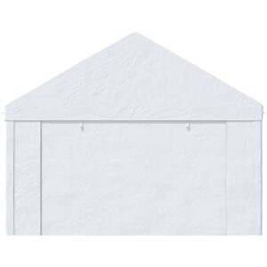 Outsunny 13' x 16' Party Tent and Carport, Large Outdoor Canopy Tent Portable Garage with Removable Sidewalls, 2 Doors and Windows, White Tents for Parties, Wedding, Events, BBQ