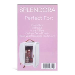 Splendora 6L Makeup & Skincare Fridge w/Light Up Mirror Free Ice Roller (6 Liter's Because 4L Mini Fridge Is Way Too Small!)