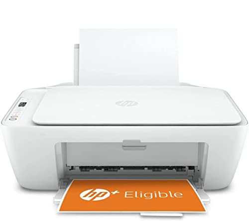 HP (Renewed) DeskJet 2752e Wireless All-in-One Instant Ink Ready Color Inkjet Printer, White - Print Scan Copy - Icon LCD Display, 1200 x 1200 dpi, WiFi, Bluetooth, USB