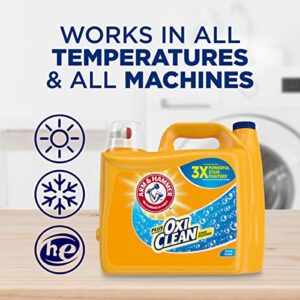 Arm & Hammer Plus OxiClean Fresh Scent, 128 Loads Liquid Laundry Detergent, 166.5 Fl oz