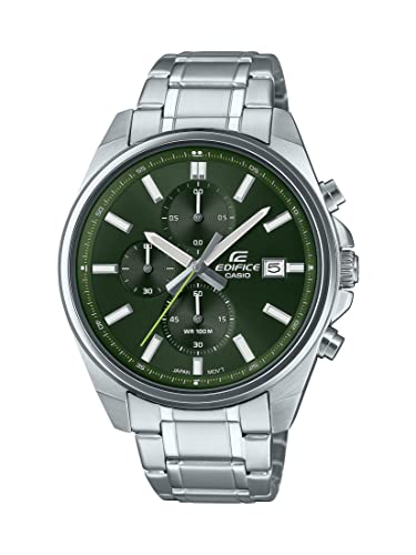 Casio Edifice Men's Stainless Steel Chronograph Date Indicator 43.8mm Watch EFV-610D-3CV