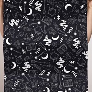 CENTRAL 23 Black Wrapping Paper - Wizard Symbols - 6 Sheets Thick Gift Wrap - Halloween Wrapping Paper - Comes With Fun Stickers