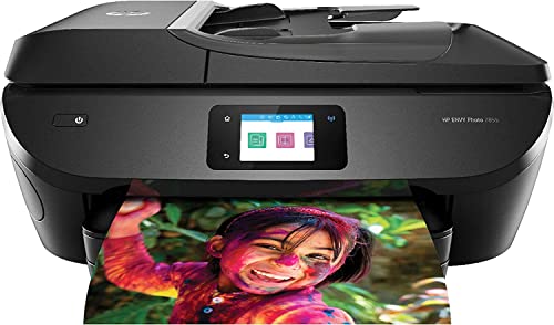 HP Envy 7855 Wireless All-in-One Color Inkjet Photo Printer, Black - Print Copy Scan Fax - 15 ppm, 2.65" Touchscreen CGD, 4800 x 1200 dpi, 35-Page ADF, Auto 2-Sided Printing, USB, Ethernet,Bluetooth