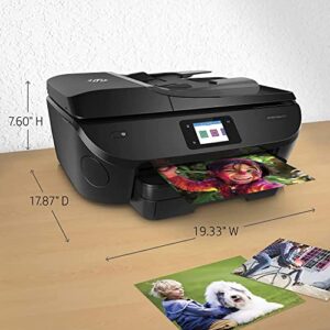 HP Envy 7855 Wireless All-in-One Color Inkjet Photo Printer, Black - Print Copy Scan Fax - 15 ppm, 2.65" Touchscreen CGD, 4800 x 1200 dpi, 35-Page ADF, Auto 2-Sided Printing, USB, Ethernet,Bluetooth