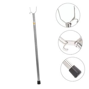 DOITOOL 2pcs Garment Ceiling Indoor Reach Adjustable for Outdoor Extending Clothes Telescoping Clothesline Inch Pole Bar Shelf Rod Stick Clothing Hook Telescopic Reaching with Long Clo