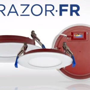 NDR Electric RZR-CCT-FR615-WH Razor CCT 2-Hour Fire Rated Edge Lit LED Downlight, 3000K/4000K/5000K, No Housing Required (6" REGRESSED - HIGH Lumen)