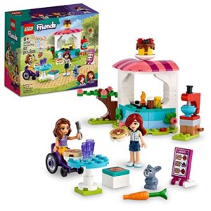 lego friends pancake shop 41753 building toy set, pretend creative fun for boys and girls ages 6+, with 2 mini-dolls and accessories, inspire imaginative role play