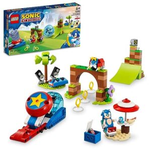 lego sonic the hedgehog sonic’s speed sphere challenge 76990 building toy set, sonic playset with speed sphere launcher and 3 sonic figures, fun birthday gift for young fans ages 6 and up