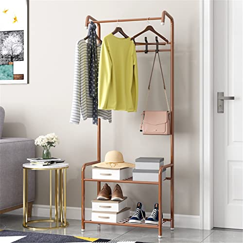 TJLSS Metal Hanger Marble Hanger Floor Bedroom Living Room Hanging Clothes and Simple (Color : B, Size : 165 * 60 * 30cm)