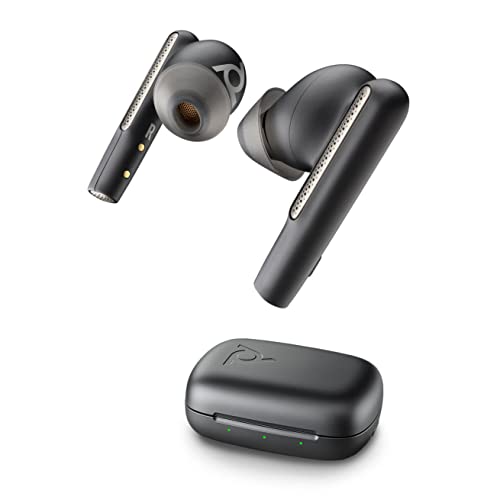 Poly Voyager Free 60 True Wireless Earbuds (Plantronics) – Noise-Canceling Mics for Clear Calls – Active Noise Canceling (ANC) – Portable Charge Case – Compatible w/iPhone, Android – Amazon Exclusive