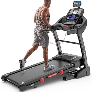 winfita foldable treadmill - 15% auto incline, 0.6-10mph speed, 300 lbs capacity, smart app, bluetooth speakers, usb charging, tablet holder - home & office fitness