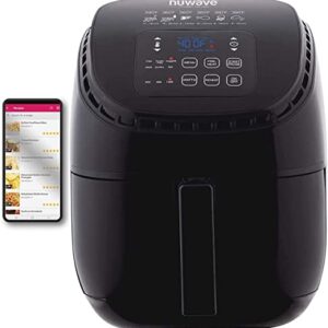 Nuwave Brio 3-Qt Air Fryer, Touch Screen Digital Controls & Easy to Read Display, 100°F- 390°F Temp Controls in 5° Increments, Linear Thermal (Linear T) Technology, Built-In Safety Features (Renewed)