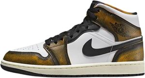 nike air jordan 1 mid men's shoes black/taxi-white-sail dq8417-071 14