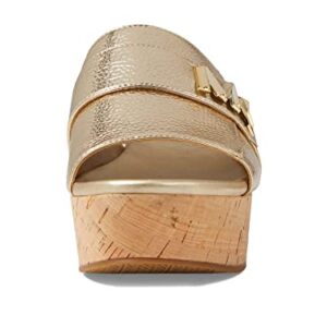 Michael Kors Jilly Platform Slide Pale Gold 9.5 M