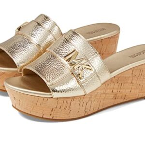 Michael Kors Jilly Platform Slide Pale Gold 9.5 M