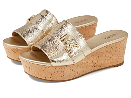 Michael Kors Jilly Platform Slide Pale Gold 9.5 M