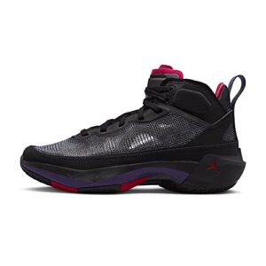 jordan boy's air jordan xxxvii (big kid) black/true red/club purple/dark charcoal 4 big kid m