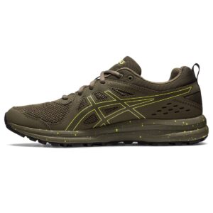 asics men's torrence trail sportstyle shoes, 8, brown stone/lemon spark