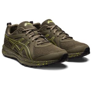 ASICS Men's Torrence Trail Sportstyle Shoes, 8, Brown Stone/Lemon Spark