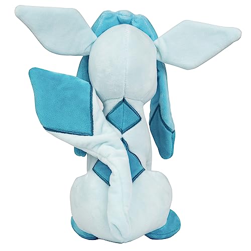 Pokémon 8" Glaceon Plush - Officially Licensed - Quality & Soft Stuffed Animal Toy - Eevee Evolution - Add Glaceon to Your Collection! - Great Gift for Kids & Fans of Pokemon