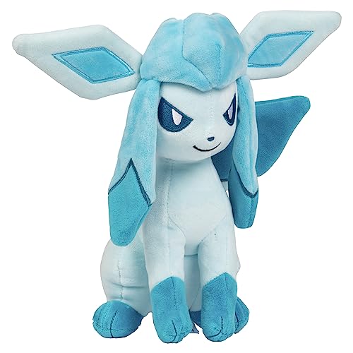 Pokémon 8" Glaceon Plush - Officially Licensed - Quality & Soft Stuffed Animal Toy - Eevee Evolution - Add Glaceon to Your Collection! - Great Gift for Kids & Fans of Pokemon