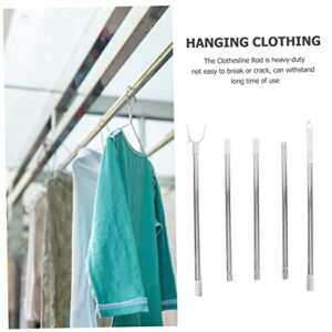 Cabilock Extendable High Areas Reach Indoor Retractable Pole Easy Clothes Clothesline Clothing Stainless Clo Telescoping Household Stick Long Detachable Cm Outdoor Top for Adjustable Rod