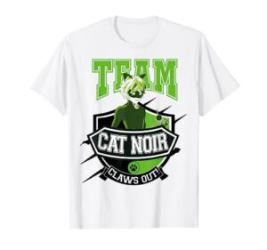 miraculous ladybug - team cat noir t-shirt