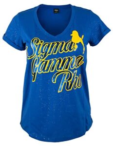 sigma gamma rho glitter tee [s] royal blue