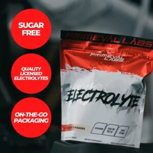 Primeval Labs Electrolyte Powder Packets - On The Go Powder Packets | Sugar Free | No Calories | Electrolyte Drink Mix | Hydration | Easy Open Single-Serving | 30 Stick (Strawberry Banana)