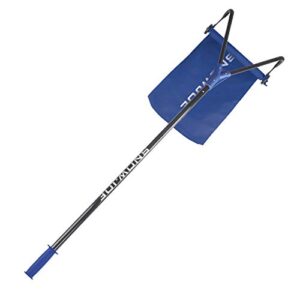 snow joe rj208m-p2 pro snow removal roof rake w/ 20-foot debris slide, 28-foot max reach, blue