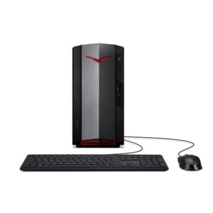 Acer Nitro 50 Gaming Desktop, Intel Core i5-12400F, NVIDIA GeForce GTX 1650, 16GB RAM, 1TB PCIe SSD, HDMI, RJ45, Wired KB & Mouse, Wi-Fi 6, Windows 11 Home, Black, (Nitro N50-640)