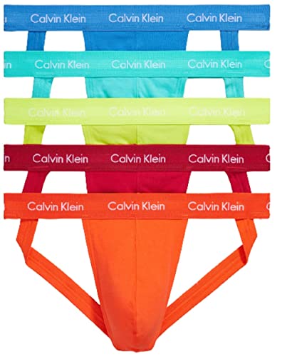 Calvin Klein Men's The Pride Edit 5-Pack Underwear, Cherry Tomato, Persian RED, Lemon Lime, Aqua Green, Blue AMBIENCE, XL