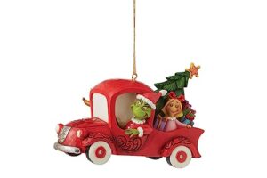 enesco jim shore dr. seuss grinch in red truck ornament