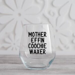 Coochie Waxer Wine Glass, Funny Esthetician Gifts, Esthetician Appreciation Gift, Waxer Gift, Gift For Her