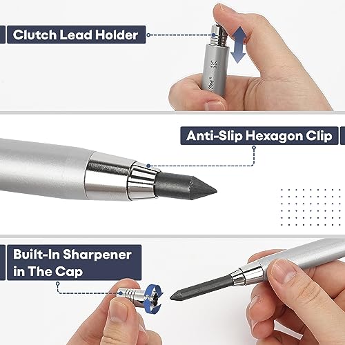 Mr. Pen- 5.6 mm Mechanical Pencil Lead Holder, Clutch Pencil, 5.6mm Lead Holder, Clutch Lead Holder, Mechanical Drawing Pencils for Sketching, Mechanical Pencils to Draw