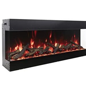 Amantii TRV-45-BESPOKE Tru View Bespoke - 45" Indoor/Outdoor 3 Sided Electric Fireplace, WiFi, Bluetooth, Speaker, and a Selection of Media Options