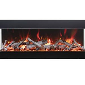 Amantii TRV-45-BESPOKE Tru View Bespoke - 45" Indoor/Outdoor 3 Sided Electric Fireplace, WiFi, Bluetooth, Speaker, and a Selection of Media Options